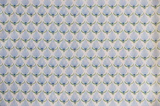 PARDIS COLLECTION - TULIPS CORNISH BLUE – The Mews Fabrics & Furnishings