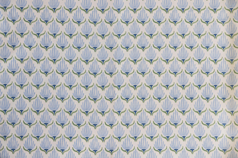 PARDIS COLLECTION - TULIPS CORNISH BLUE – The Mews Fabrics & Furnishings